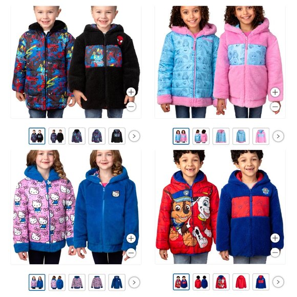 Disney | Jackets & Coats | Spiderman Paw Patrol Princess Reversible ...